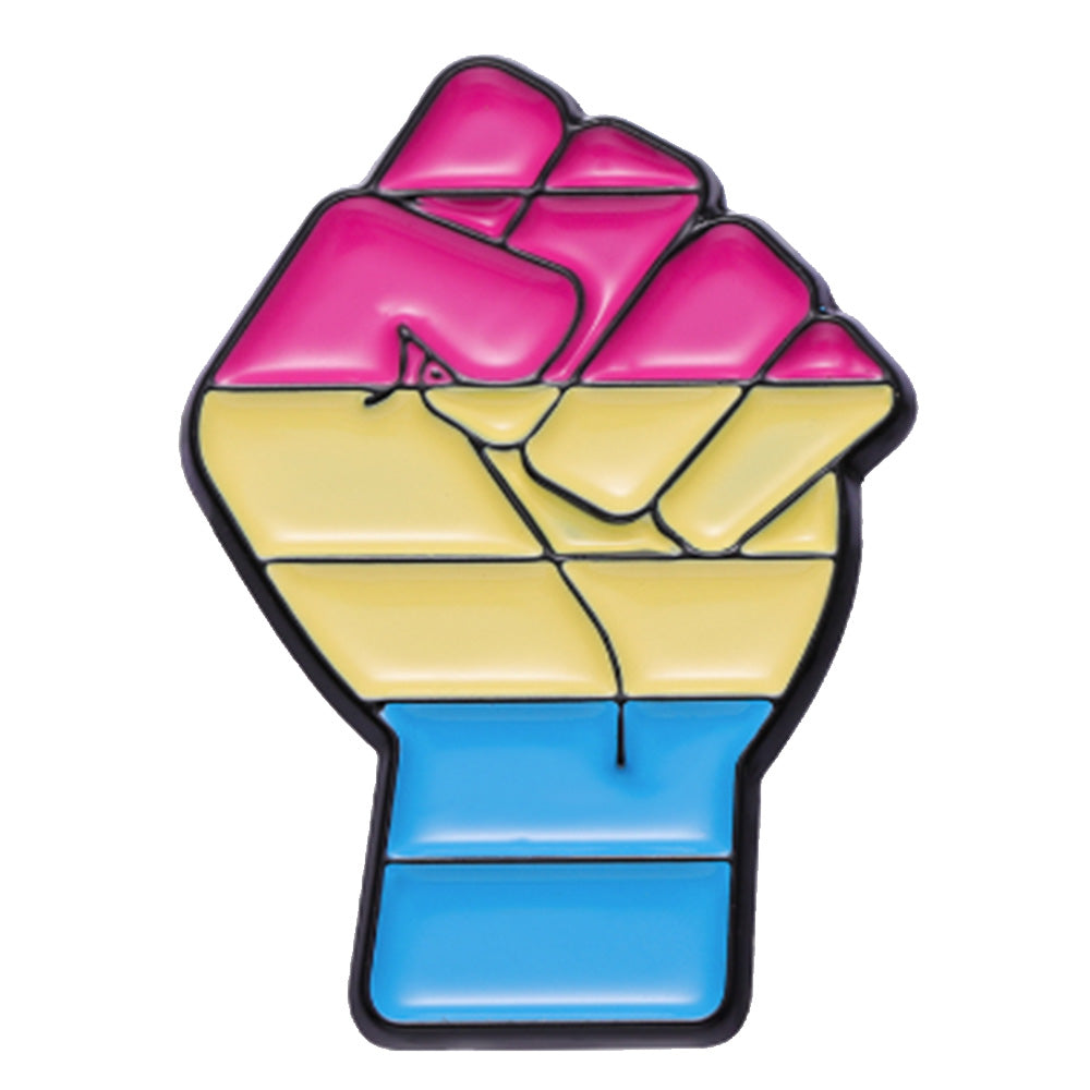 Pansexual Power Fist Enamel Pin Uk