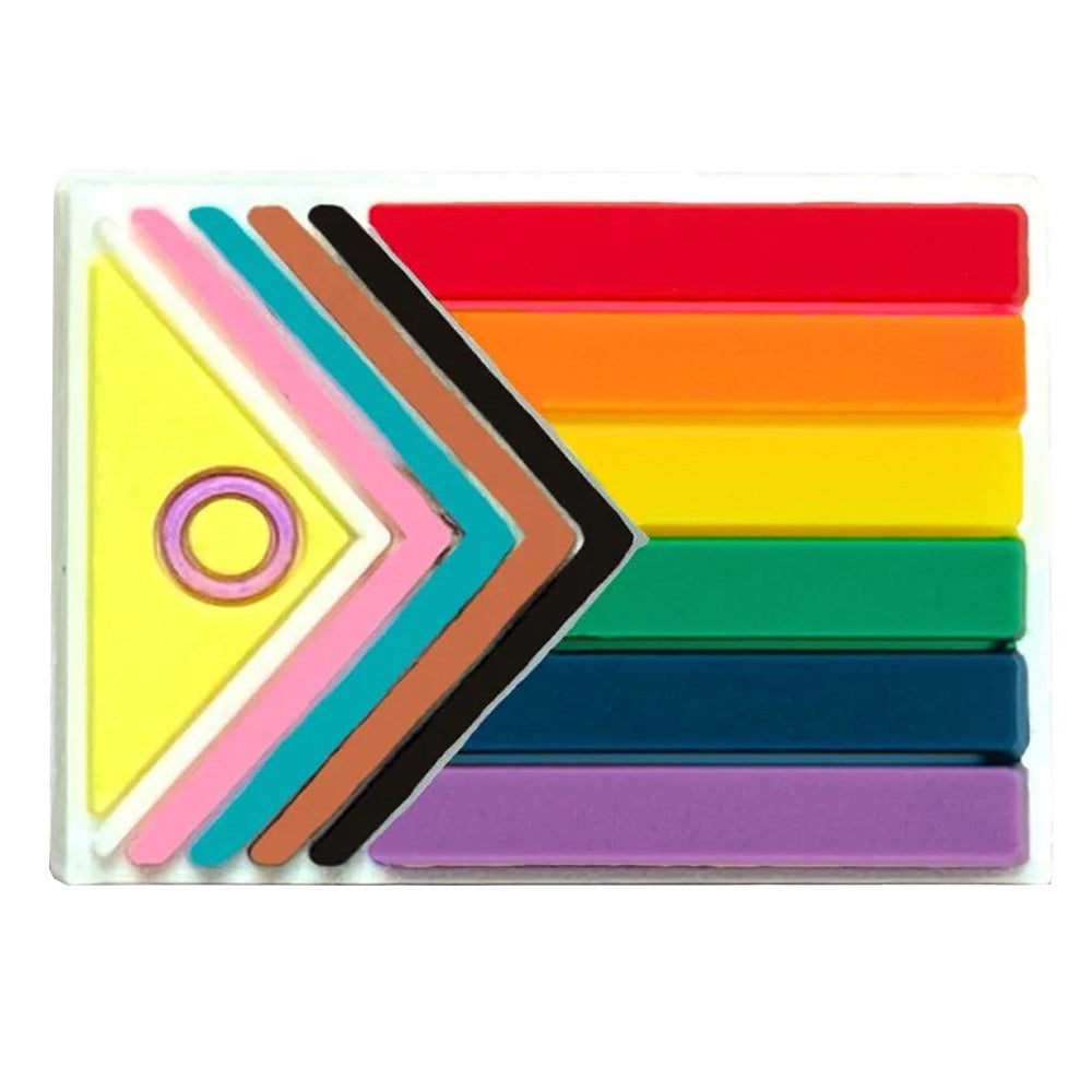 Intersex Progress Pride Silicone Rectangle Pin Badge – www.gayprideshop.co.uk