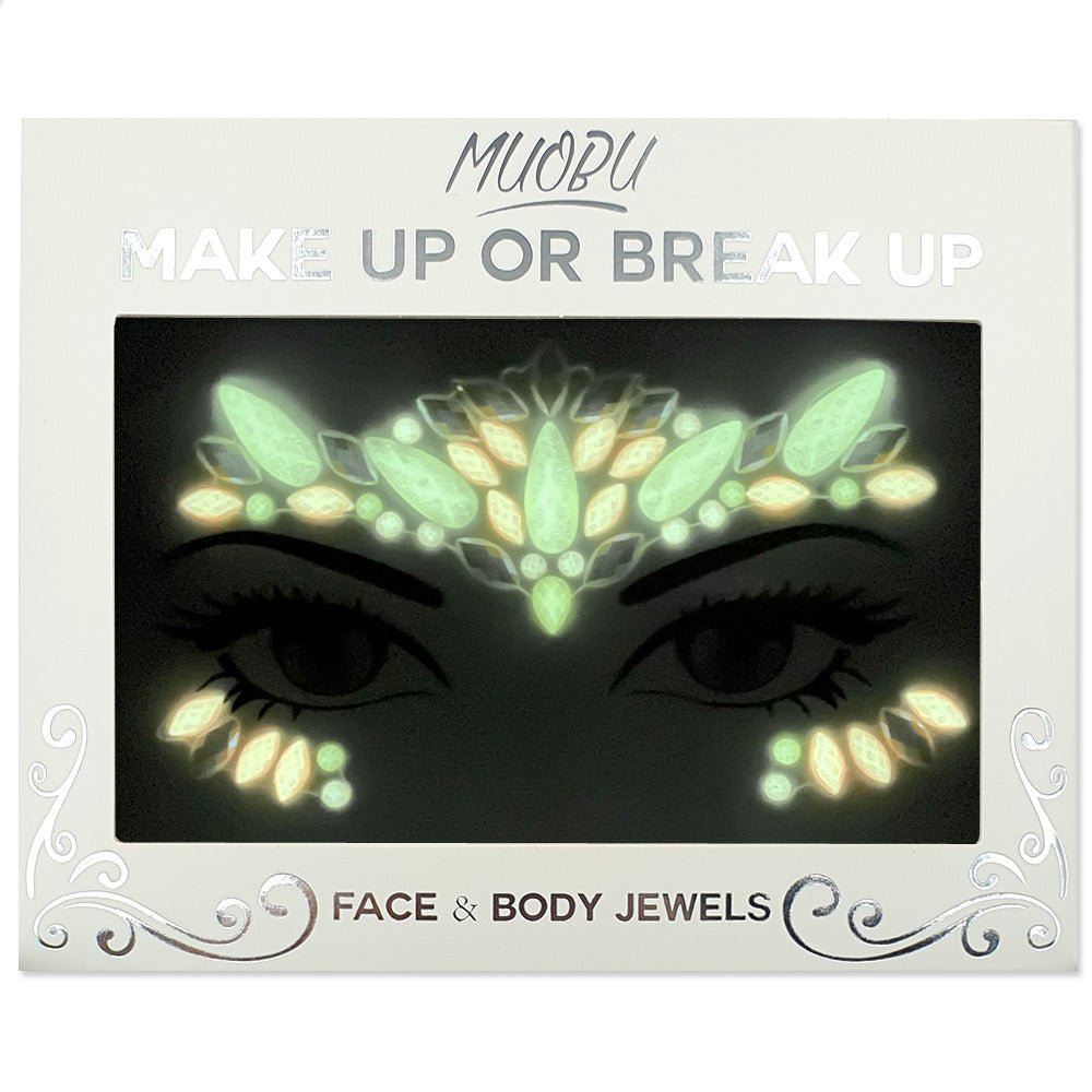 Festival Face Jewels Set (Glow In The Dark) - Pixie Glow – www.gayprideshop.co.uk