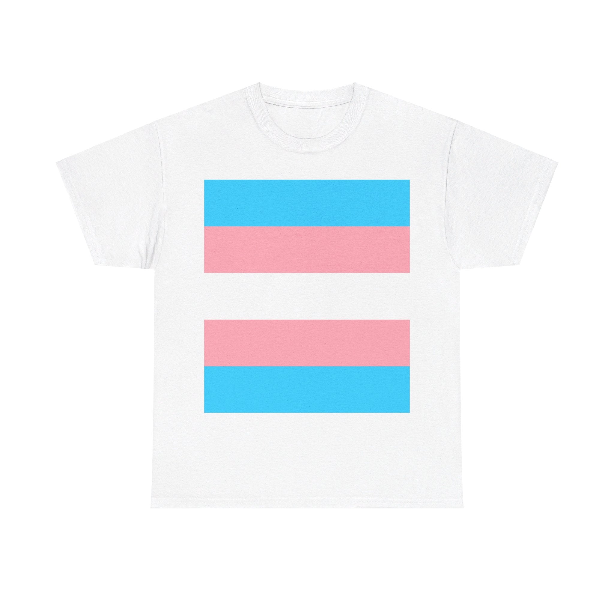 Transgender Flag - Gender Neutral Heavy Cotton T-Shirt White (Trans ...