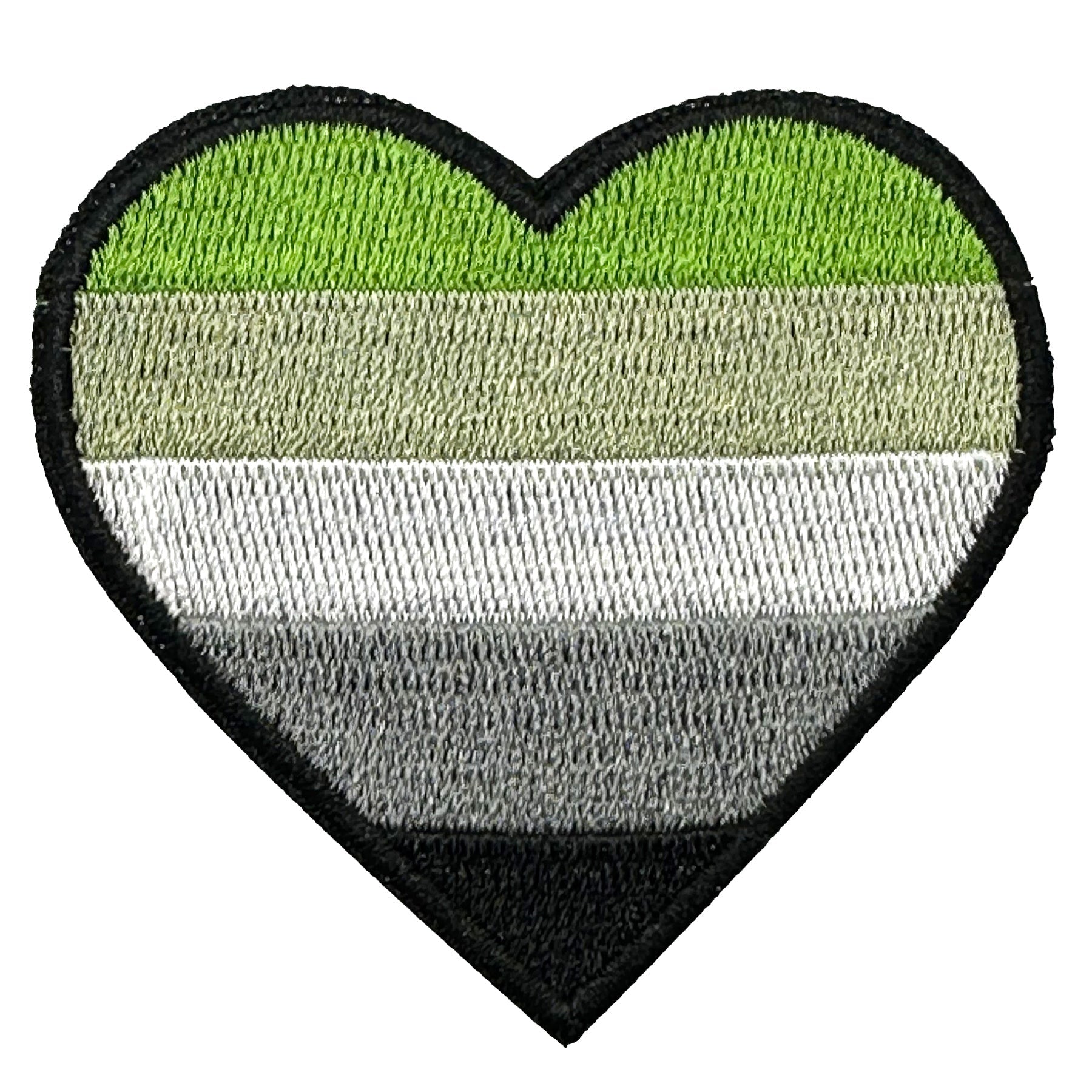 Aromantic Heart Embroidered Iron-On Patch – www.gayprideshop.co.uk