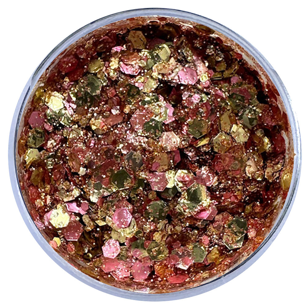 Biodegradable Glitter Gel - Metallic Pink & Champagne (Chunky Mix BioP ...