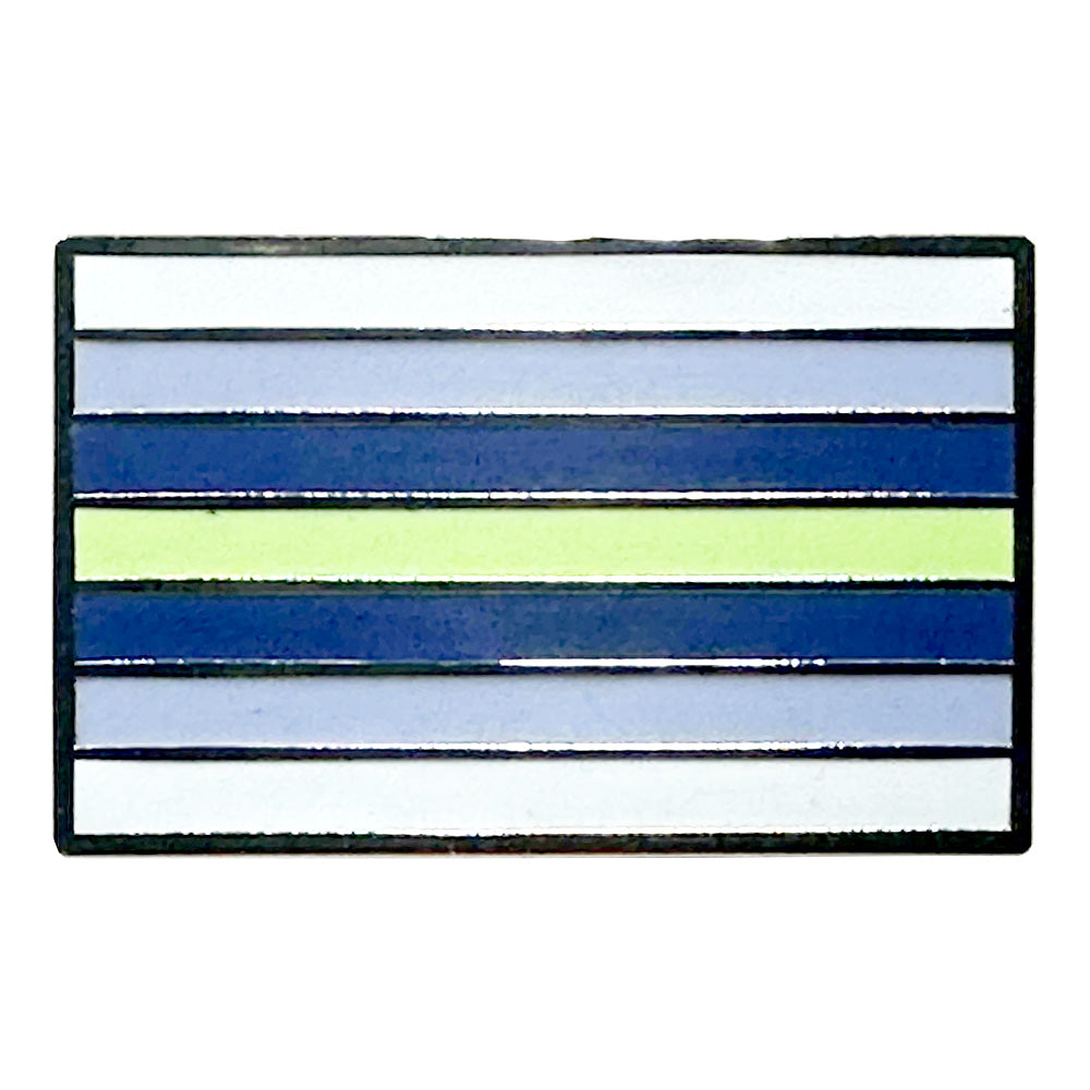 Boyflux Pride Flag Silver Metal Rectangle Lapel Pin Badge – www ...