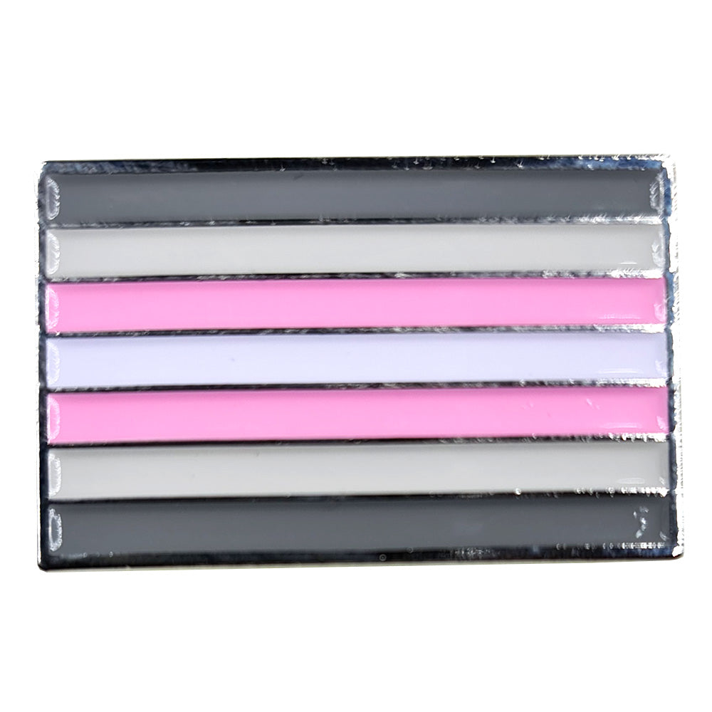 Demigirl Flag Silver Metal Rectangle Lapel Pin Badge – www.gayprideshop ...