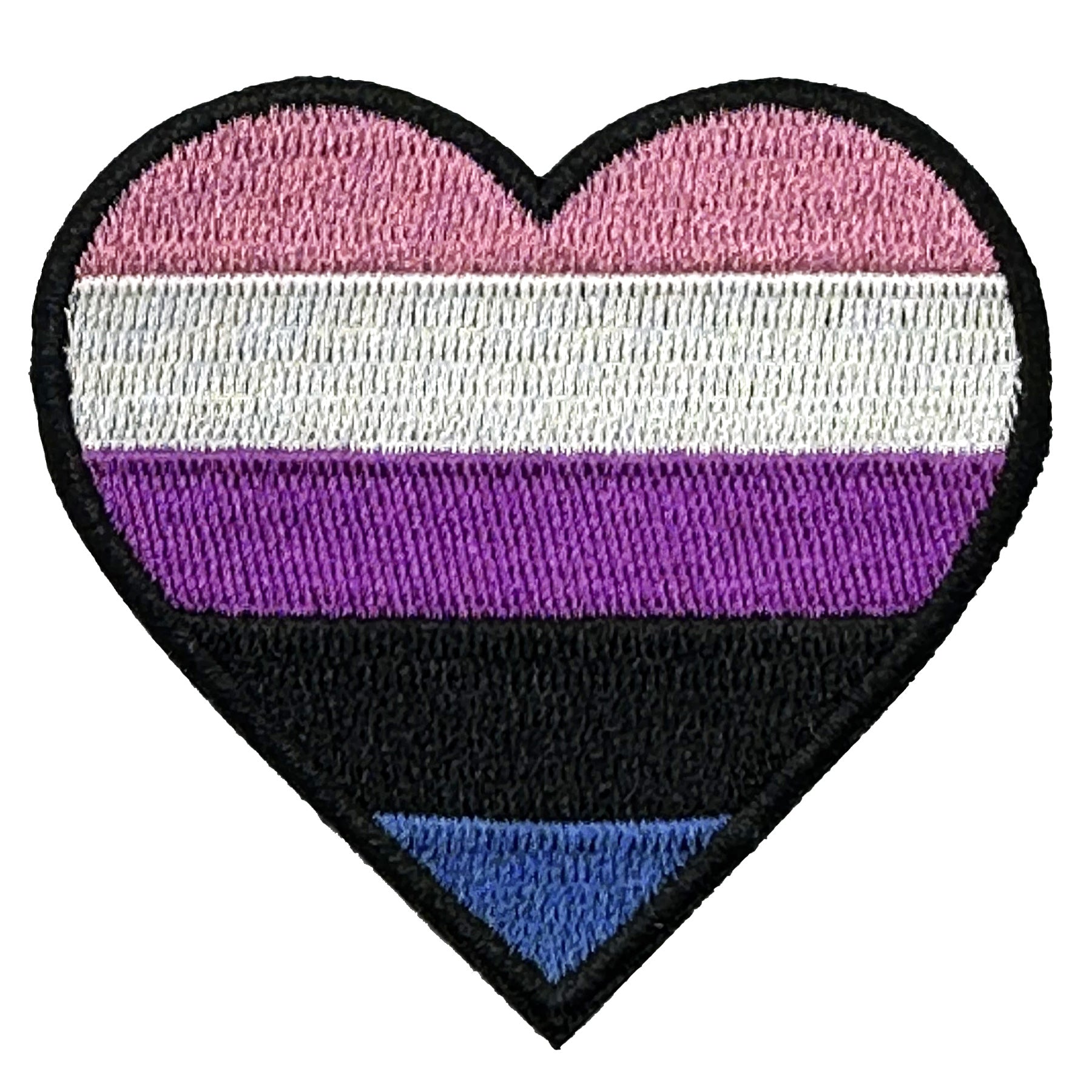 Genderfluid Heart Embroidered Iron-On Patch – www.gayprideshop.co.uk