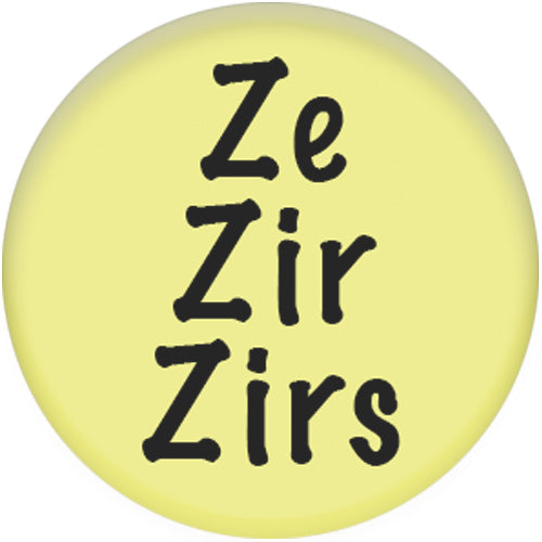 Pronoun Ze/Zir/Zirs Small Pin Badge (Yellow) – www.gayprideshop.co.uk
