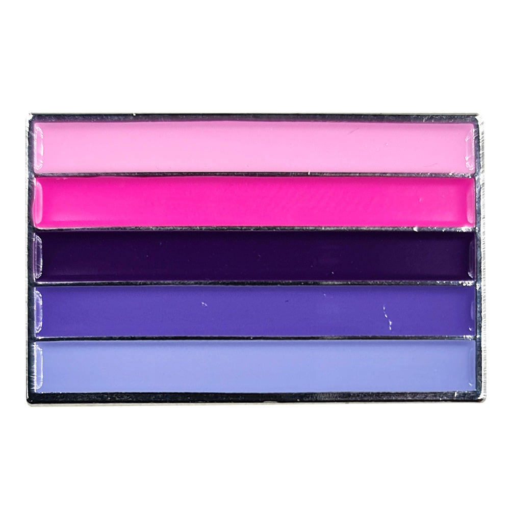 Omnisexual Pride Flag Silver Metal Rectangle Lapel Pin Badge – www ...