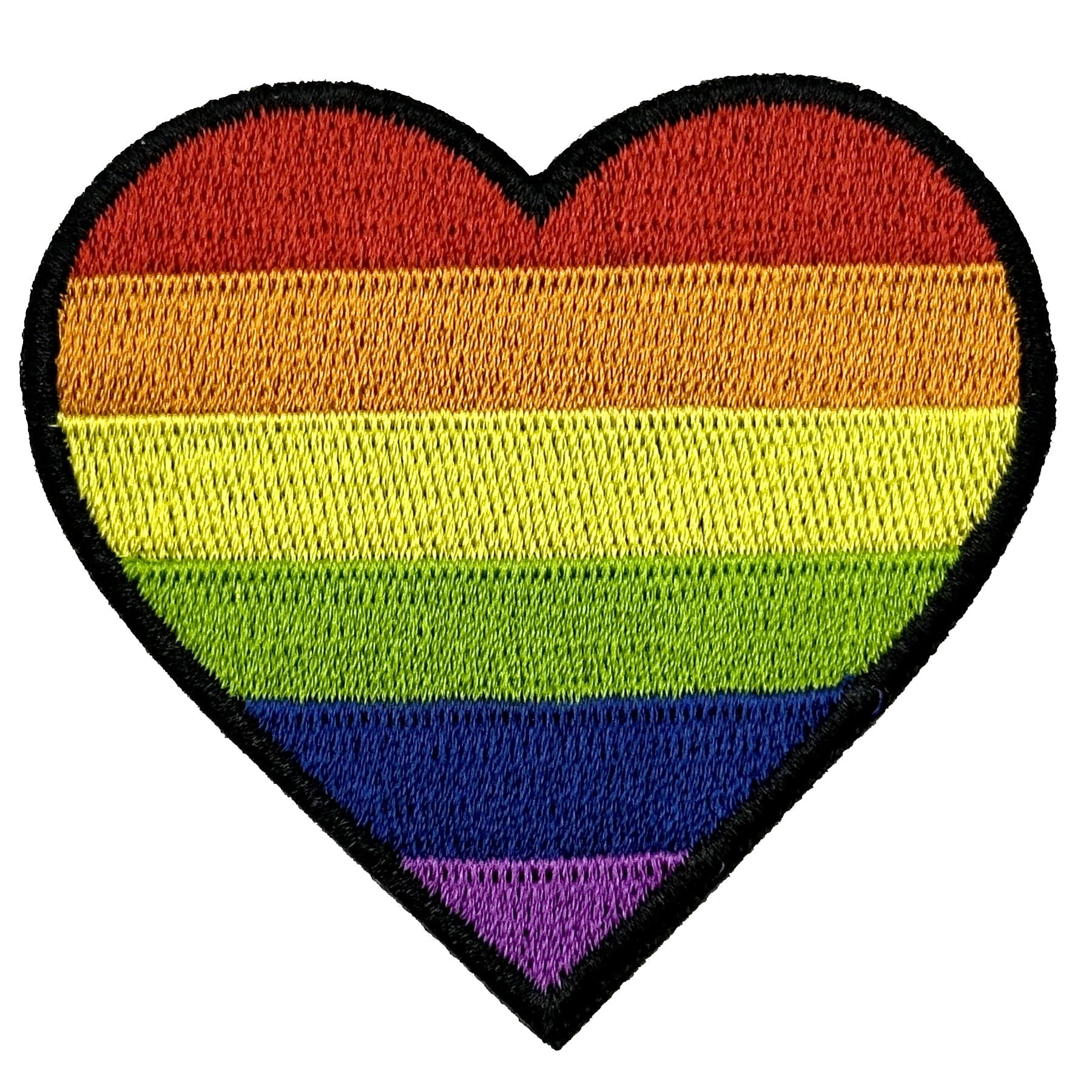 LGBTQ+ Rainbow Heart Embroidered Iron-On Patch – www.gayprideshop.co.uk