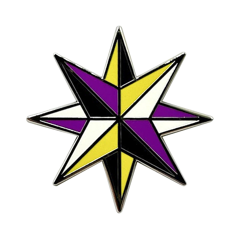 Non Binary - Star Enamel Lapel Pin Badge – www.gayprideshop.co.uk