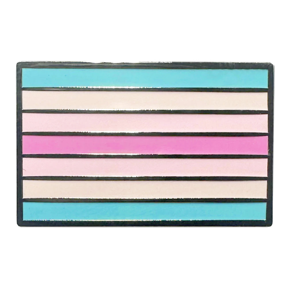 Transfeminine Pride Flag Silver Metal Rectangle Lapel Pin Badge – www ...