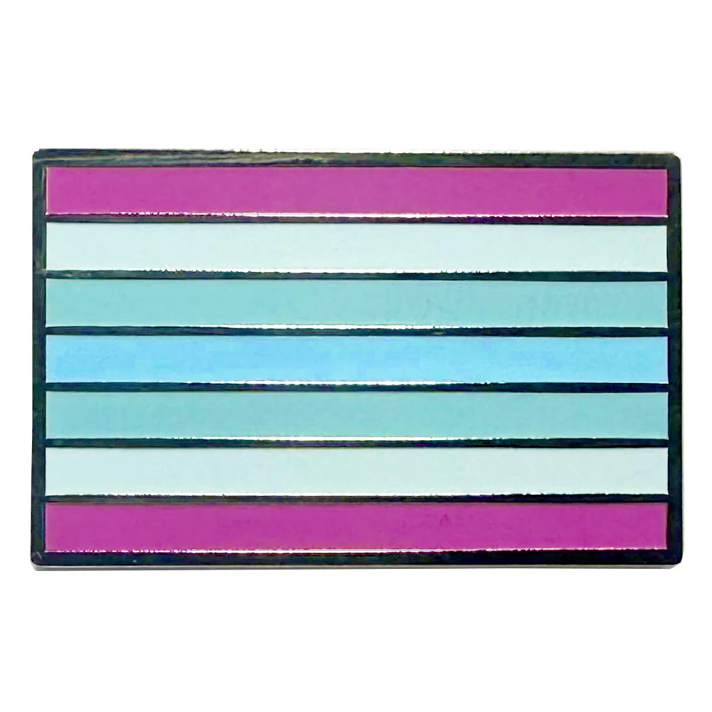 Transmasculine Pride Flag Silver Metal Rectangle Lapel Pin Badge – www ...