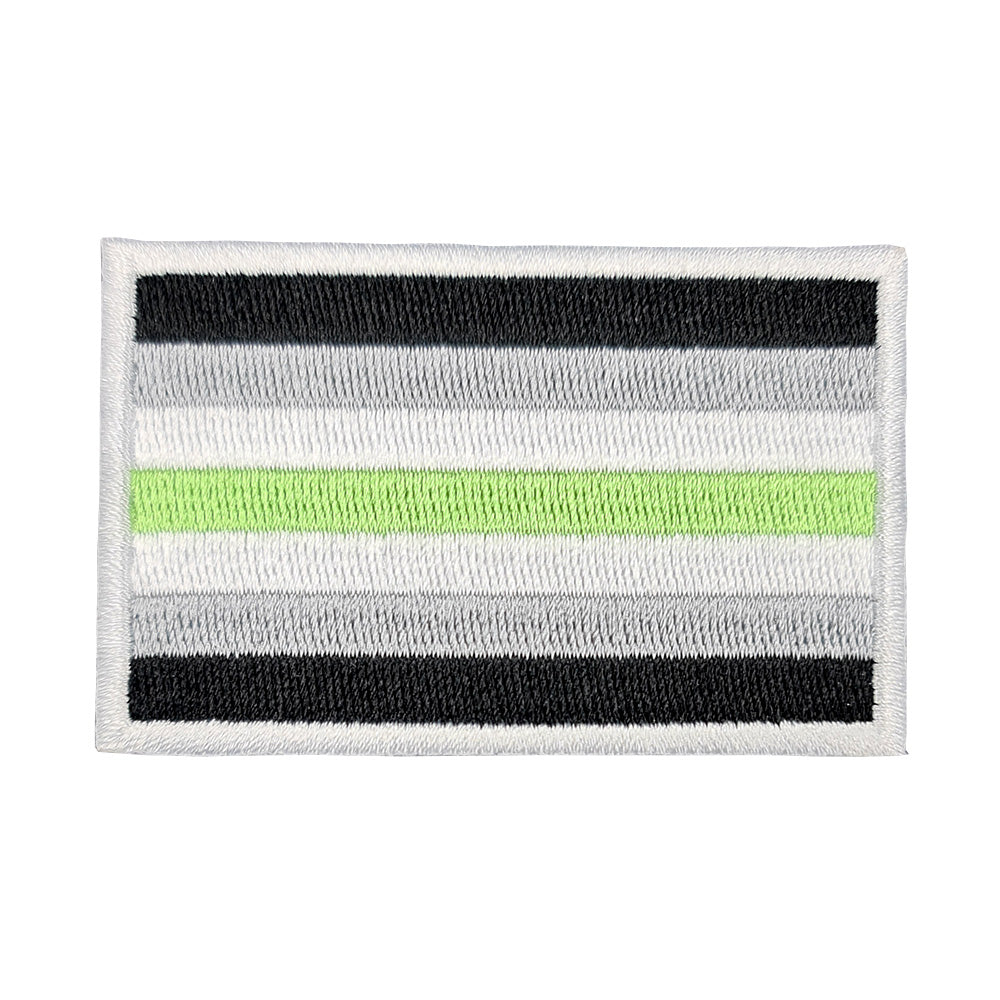 Agender Pride Flag Rectangular Embroidered Iron-On Festival Patch – www ...