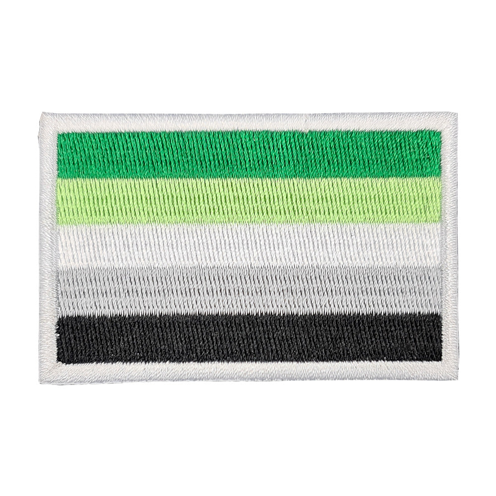 Aromantic Pride Flag Rectangular Embroidered Iron-On Festival Patch ...