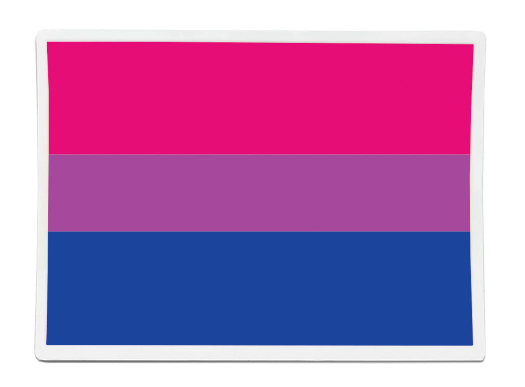 Bisexual Rectangle Vinyl Waterproof Sticker – www.gayprideshop.co.uk