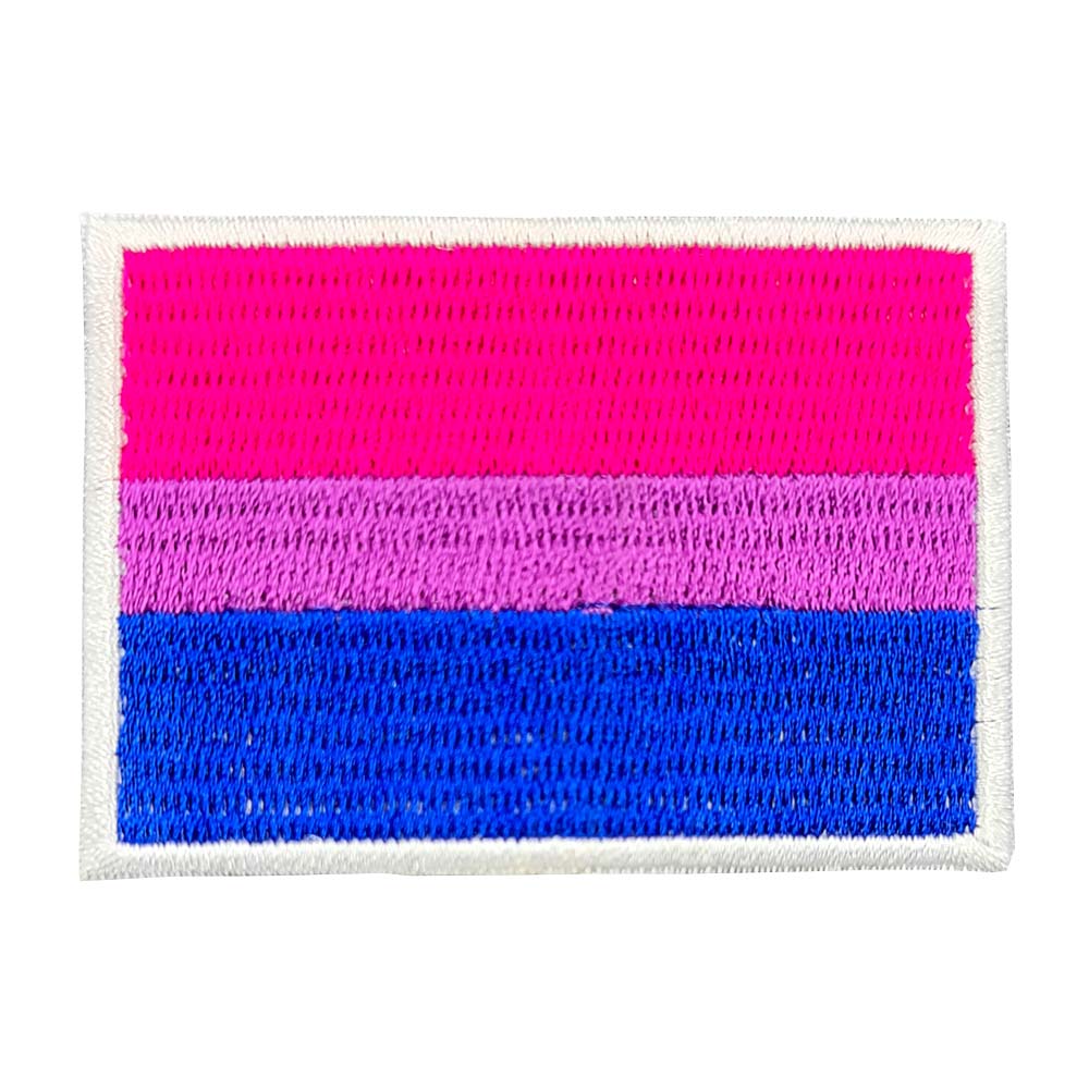 Bisexual Flag Rectangular Embroidered Iron-On Festival Patch – www ...