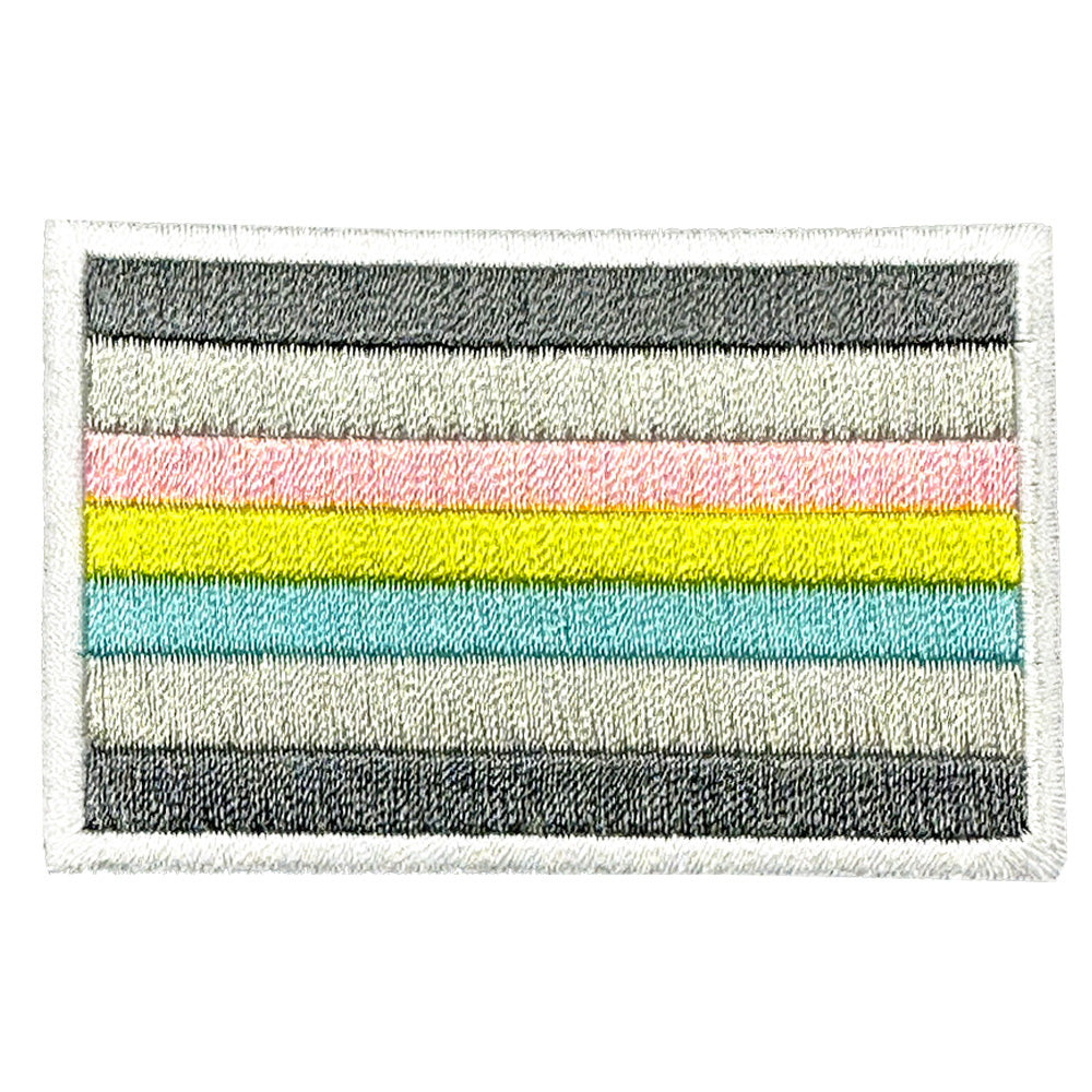 Demiflux Flag Rectangular Embroidered Iron-On Festival Patch – www ...