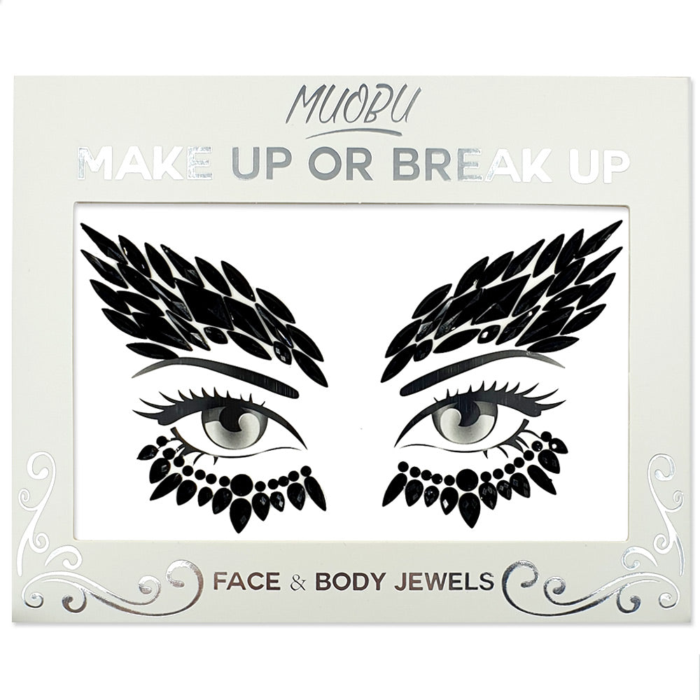 Festival Face Jewels Set - Disco Princess Black – www.gayprideshop.co.uk