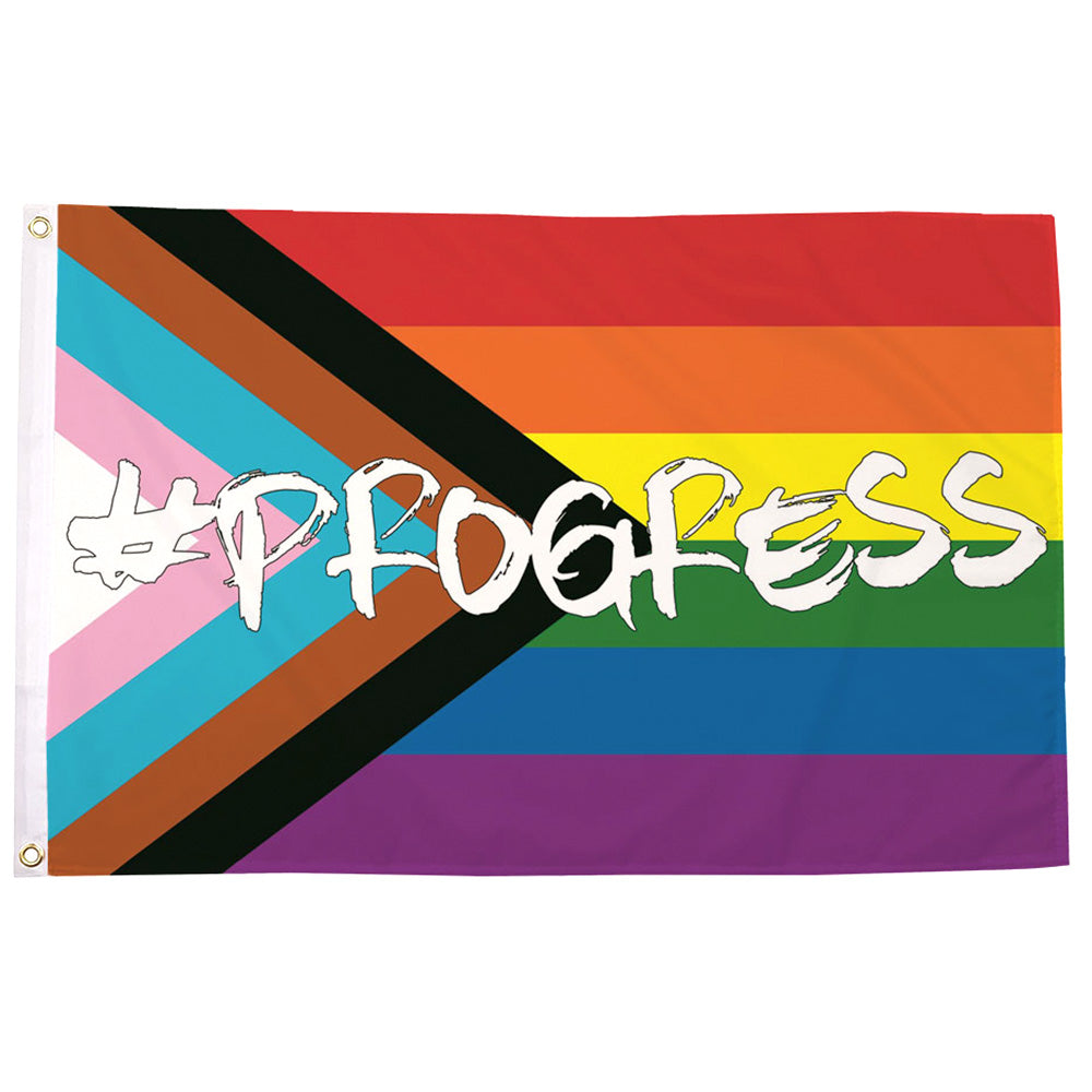 Hashtag Progress Flag (5ft x 3ft Premium) – www.gayprideshop.co.uk