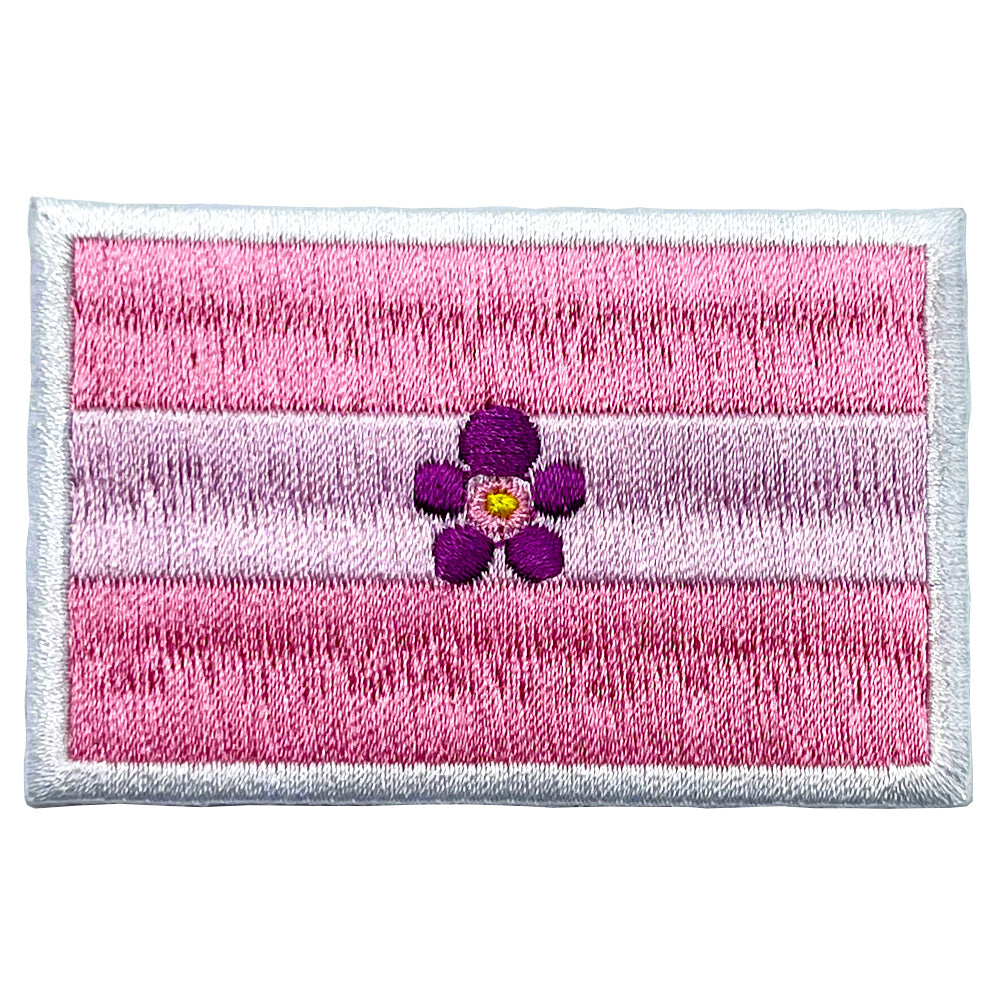 Sapphic Pride Flag Rectangular Embroidered Iron-On Festival Patch – www ...