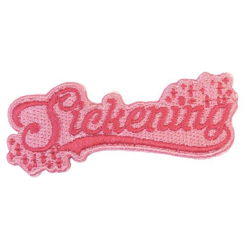 Sickening Embroidered Iron-On Festival Patch – www.gayprideshop.co.uk