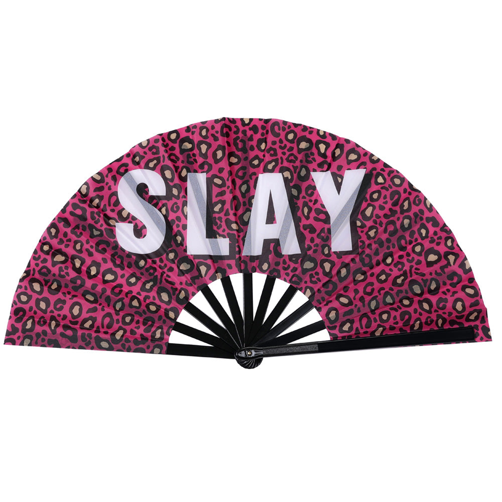 Slay (Leopard Print) - Large 33cm Cracking Fan – www.gayprideshop.co.uk