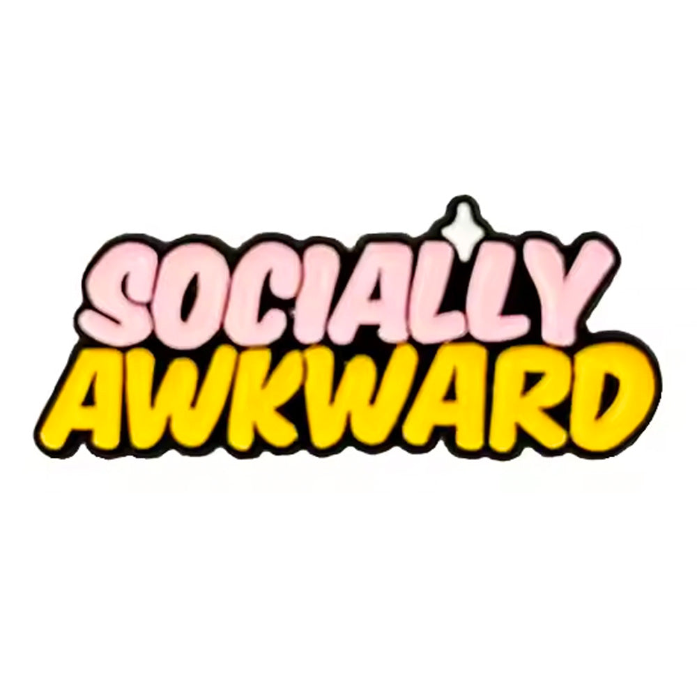 Socially Awkward Enamel Pin – www.gayprideshop.co.uk