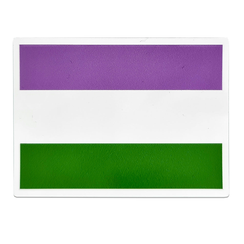 Genderqueer Flag Rectangle Vinyl Waterproof Sticker – www.gayprideshop ...