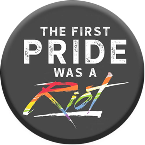 The First Pride Was A Riot Small Pin Badge – www.gayprideshop.co.uk