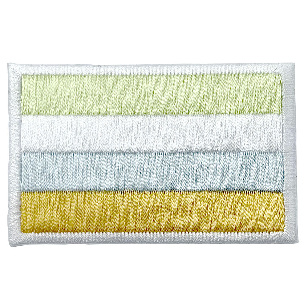 Unlabelled Pride Flag Rectangular Embroidered Iron-On Festival Patch ...