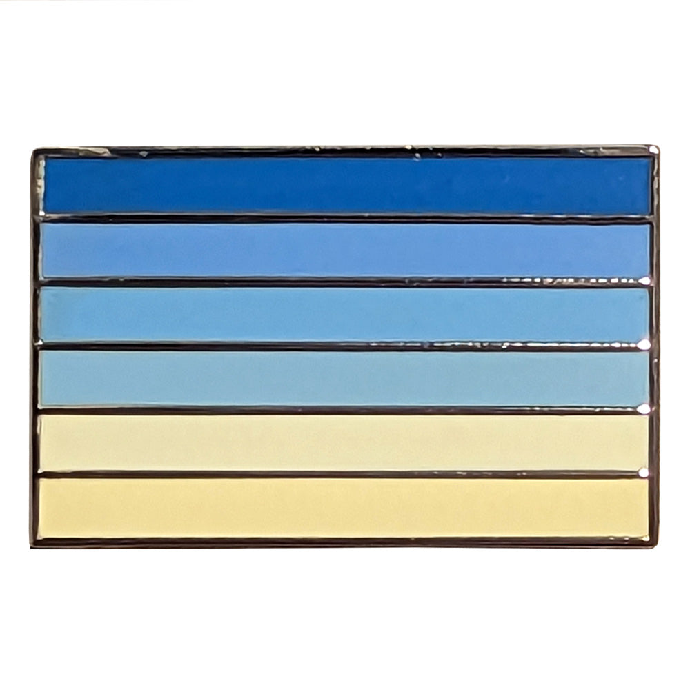 Uranic Pride Flag Silver Metal Rectangle Lapel Pin Badge – www ...