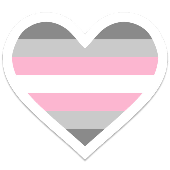 Demigirl Heart Vinyl Waterproof Sticker – www.gayprideshop.co.uk