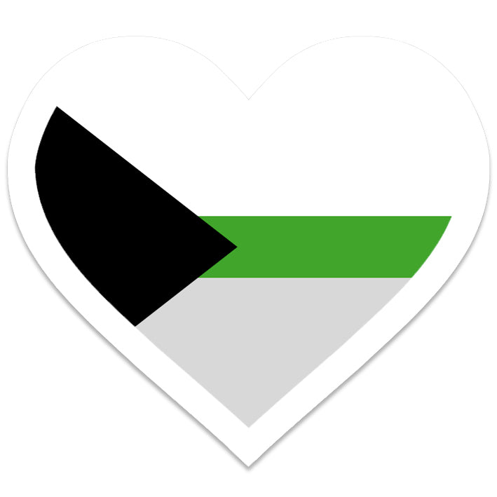 Demiromantic Heart Vinyl Waterproof Sticker – www.gayprideshop.co.uk