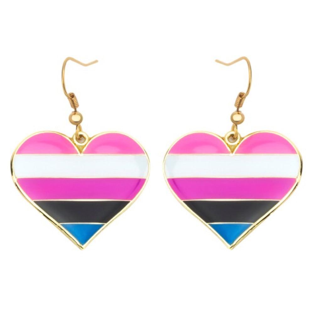 Gender Fluid Flag Heart Earrings – www.gayprideshop.co.uk