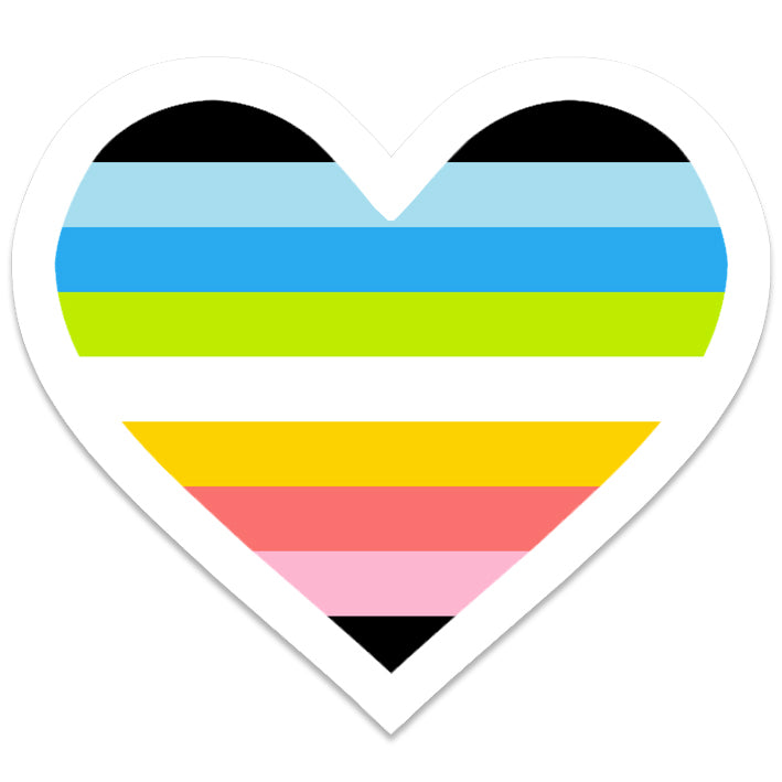 Queer Pride Heart Vinyl Waterproof Sticker – www.gayprideshop.co.uk
