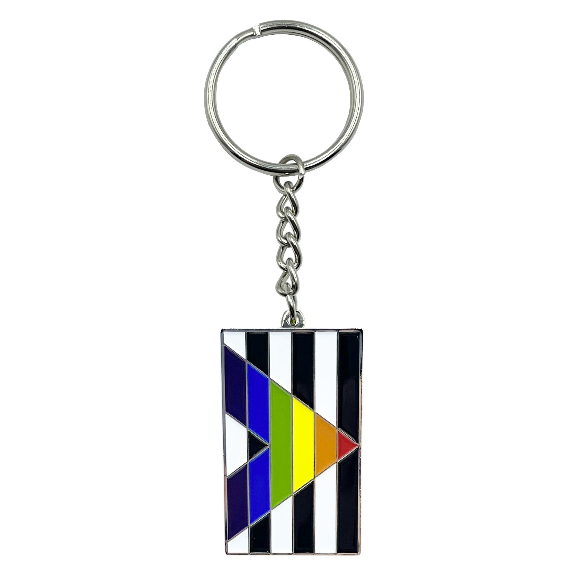 Straight Ally Pride (LGBTQ+) Metal Keyring – www.gayprideshop.co.uk