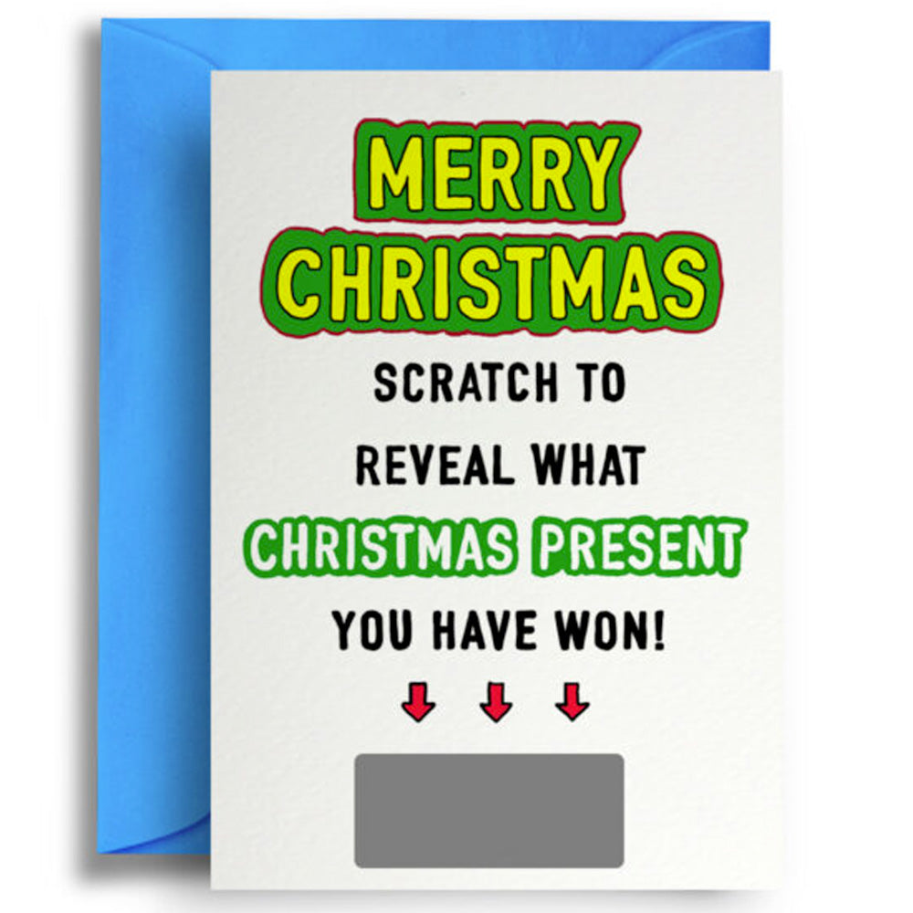 Merry Christmas Scratch To Reveal (Sorry No Present) - Greetings Card ...